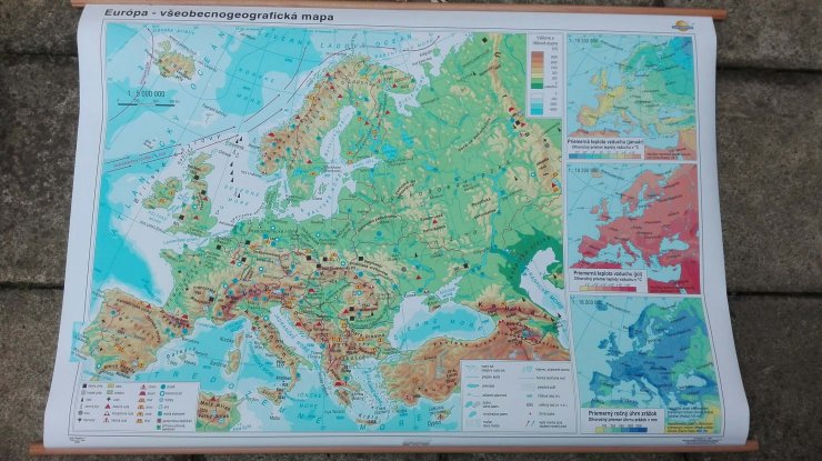 Európa všeobecnogeografická mapa 140x98cm - Ing. Juraj Halama- Učebné ...